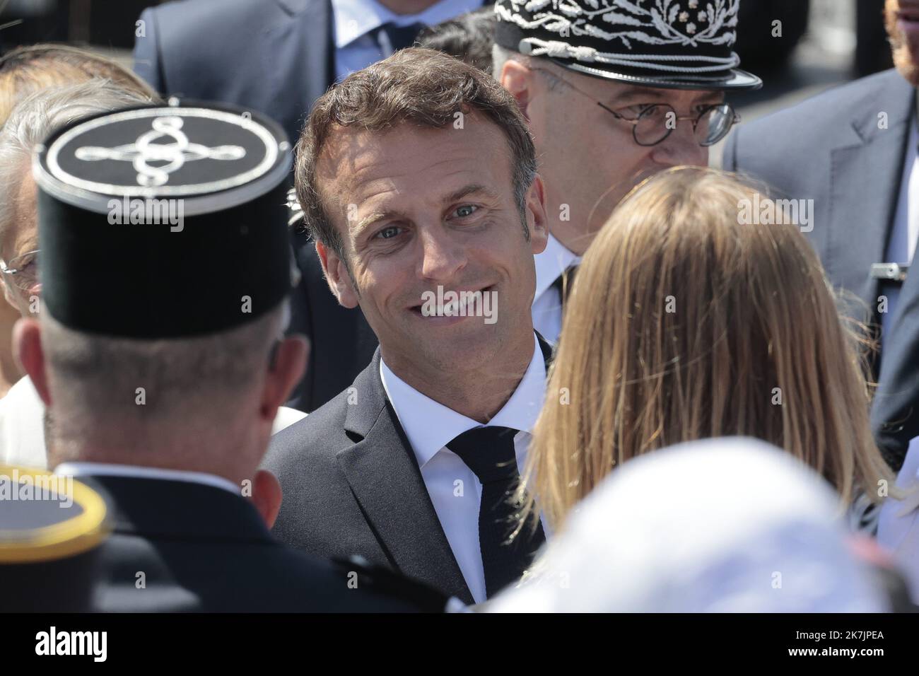 ©Sebastien Muylaert/MAXPPP - Paris 14/07/2022 Emmanuel Macron President ...