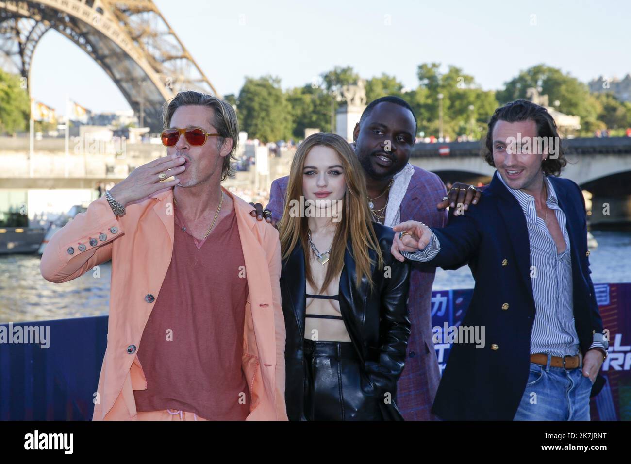 ©Sebastien Muylaert/MAXPPP - Paris 16/07/2022 Brad Pitt, Joey King ...