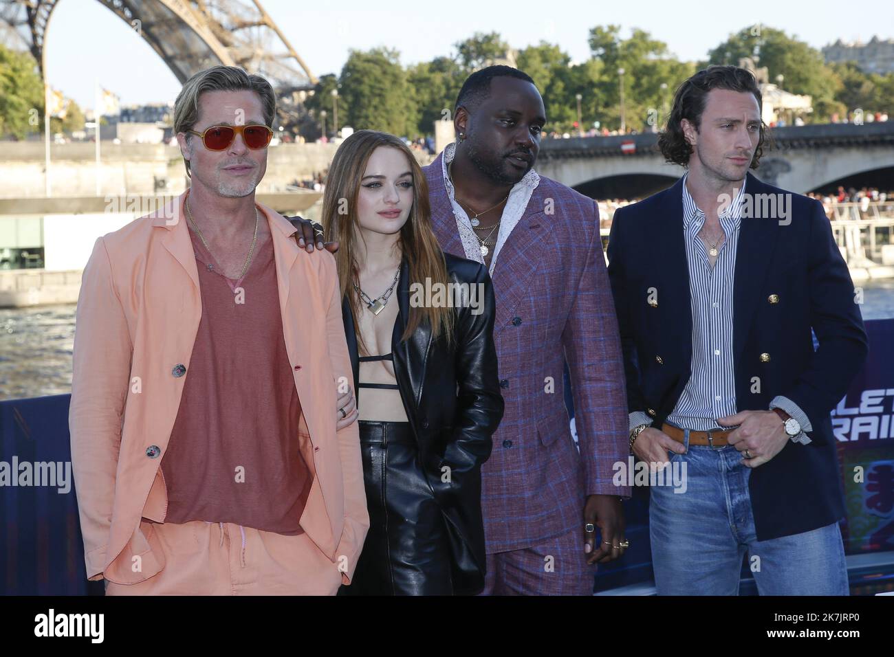 ©Sebastien Muylaert/MAXPPP - Paris 16/07/2022 Brad Pitt, Joey King ...