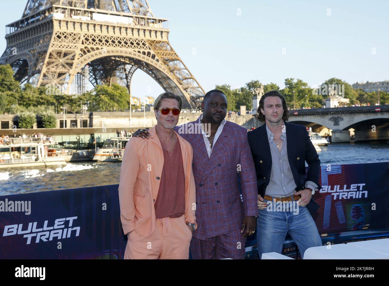 ©Sebastien Muylaert/MAXPPP - Paris 16/07/2022 Brad Pitt, Joey King ...