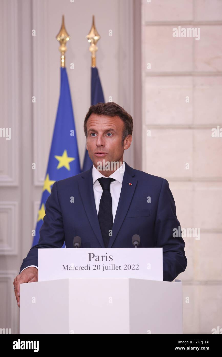 ©PHOTOPQR/LE PARISIEN/Fred Dugit ; Paris ; 20/07/2022 ; Poltique Paris ...