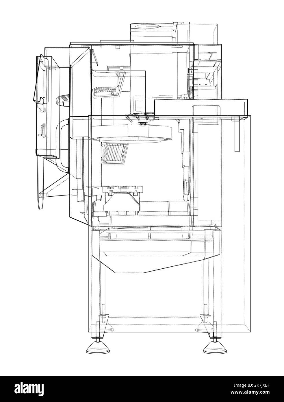 Metalworking CNC milling machine. Vector Stock Vector Image & Art - Alamy