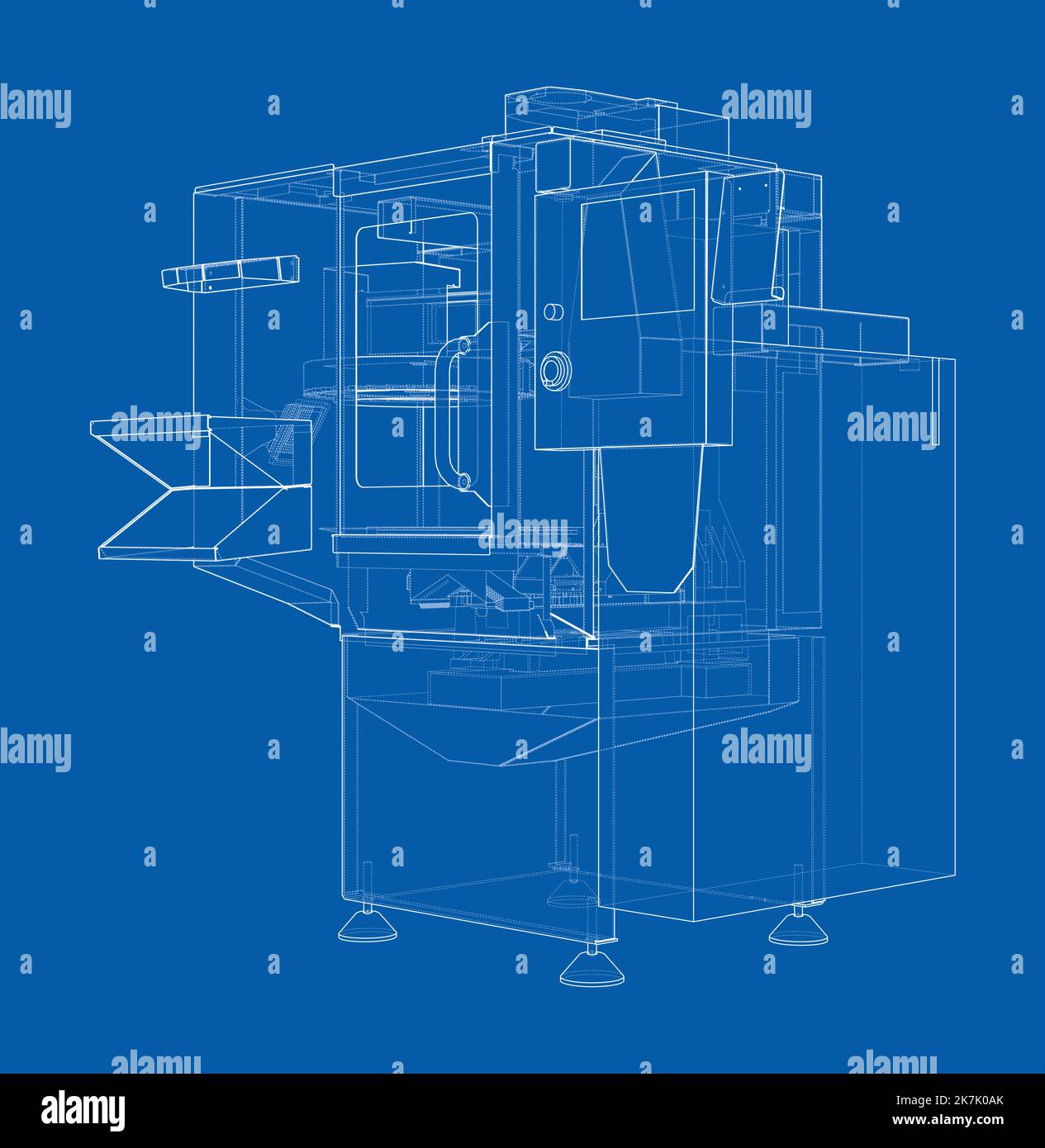 Metalworking CNC milling machine. Vector Stock Vector Image & Art - Alamy