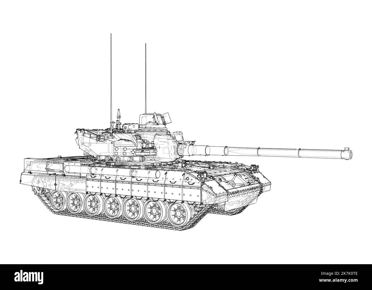 Tank. Vector rendering of 3d Stock Vector Image & Art - Alamy