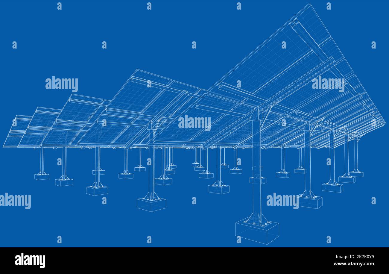 Solar Panel Field. Vector Stock Vector Image & Art - Alamy
