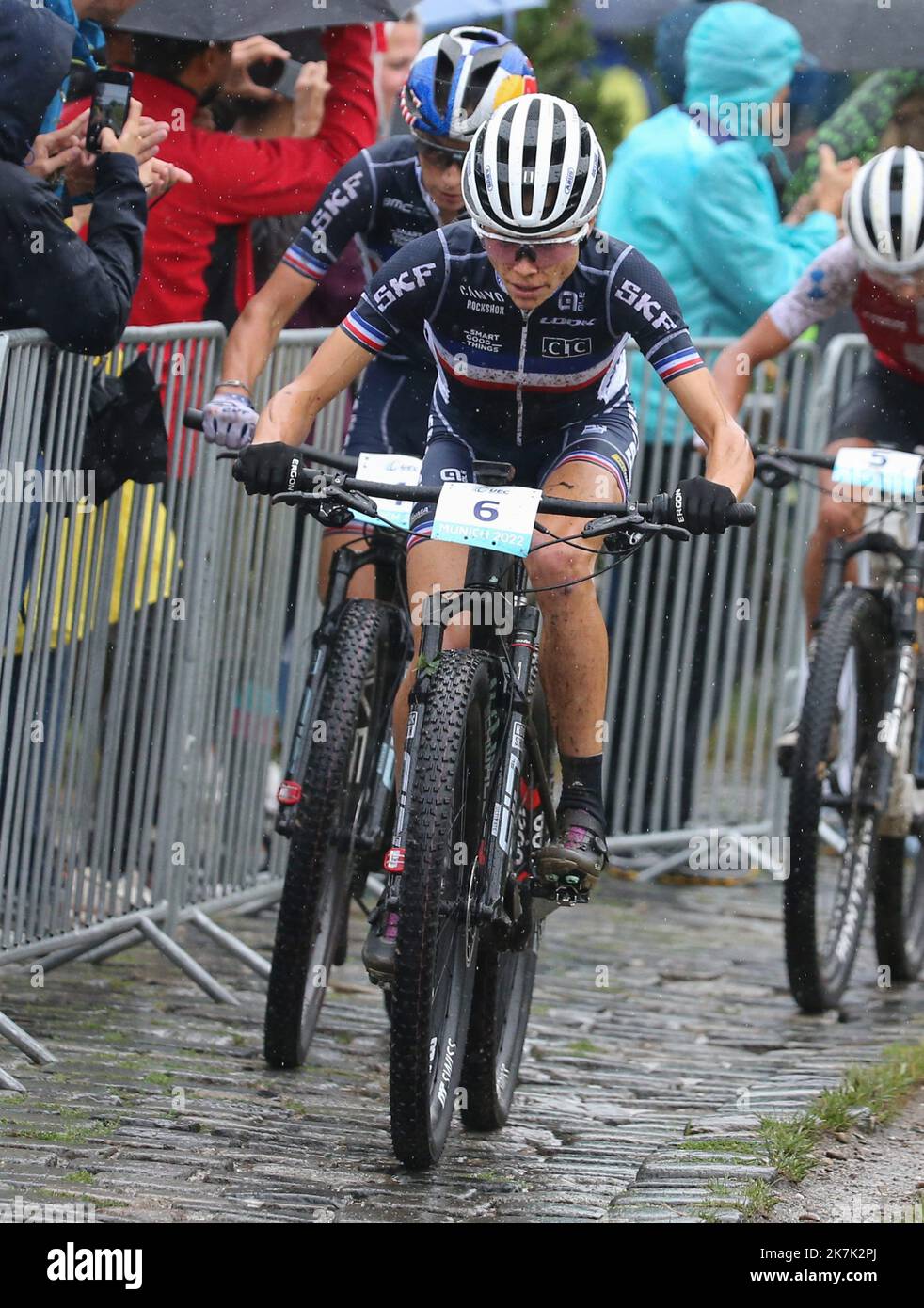 ©Laurent Lairys/MAXPPP - Loana Lecomte of France during the Cycling Mountain Bike, Women's Cross ...