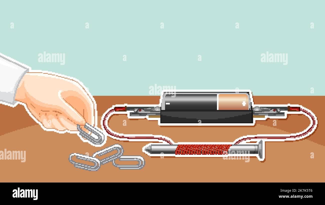 Thumbnail design with simple electric circuit illustration Stock Vector ...