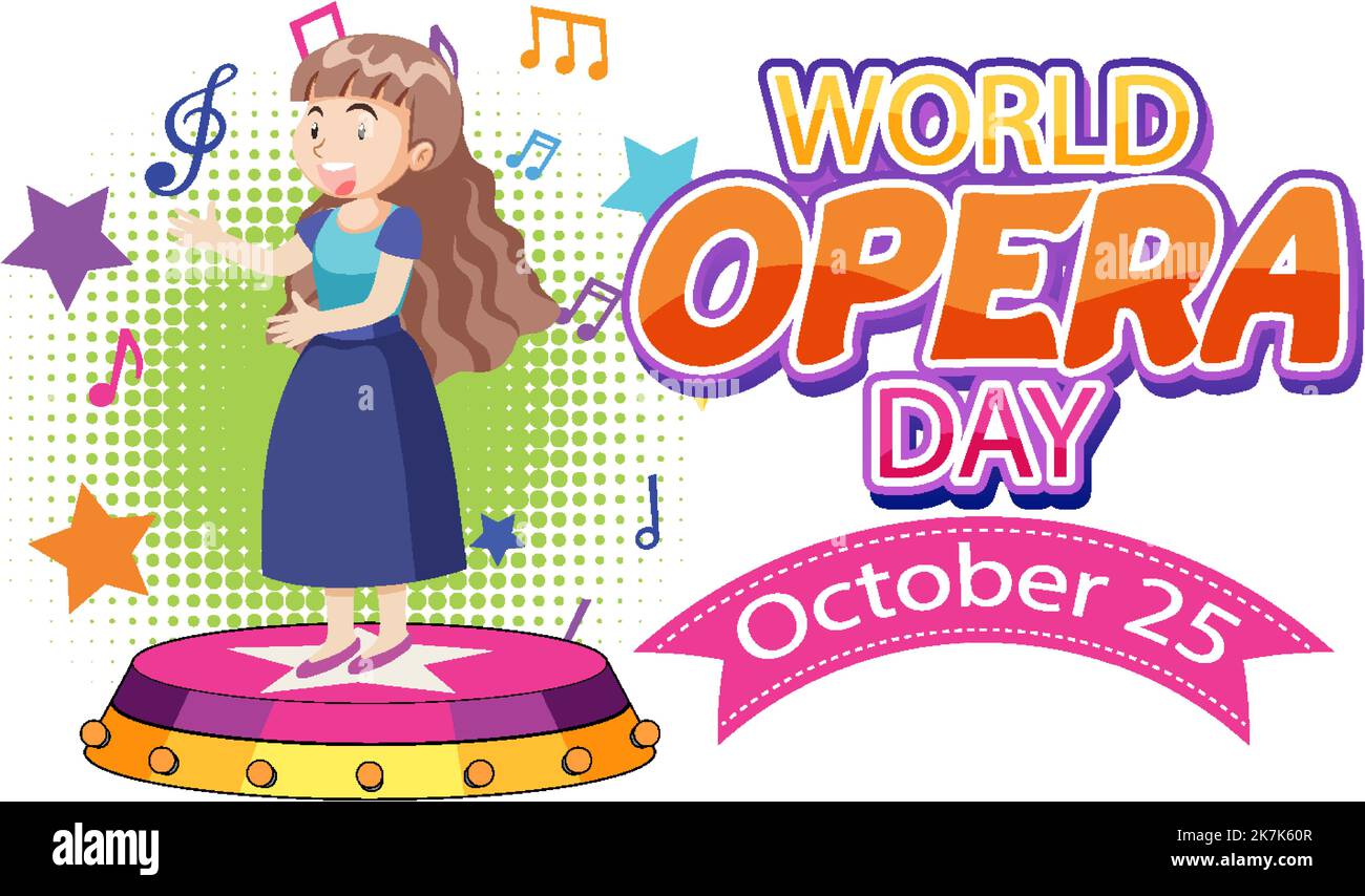 World Opera Day Poster Design illustration Stock Vector Image & Art - Alamy