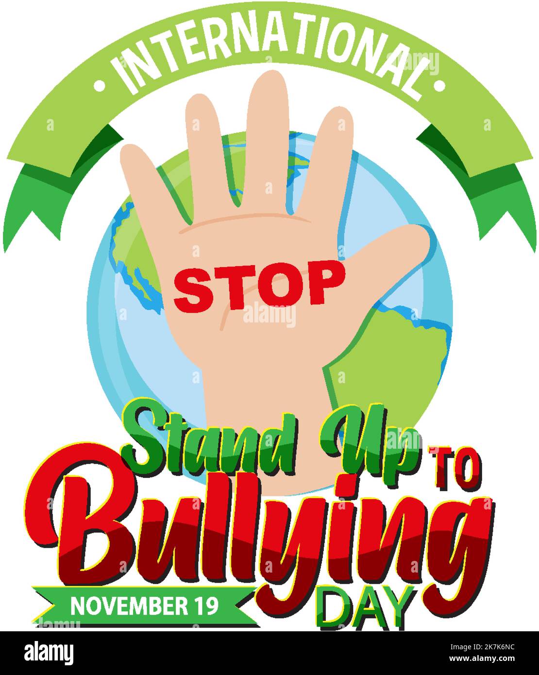 International stand up to bullying day banner design illustration Stock ...