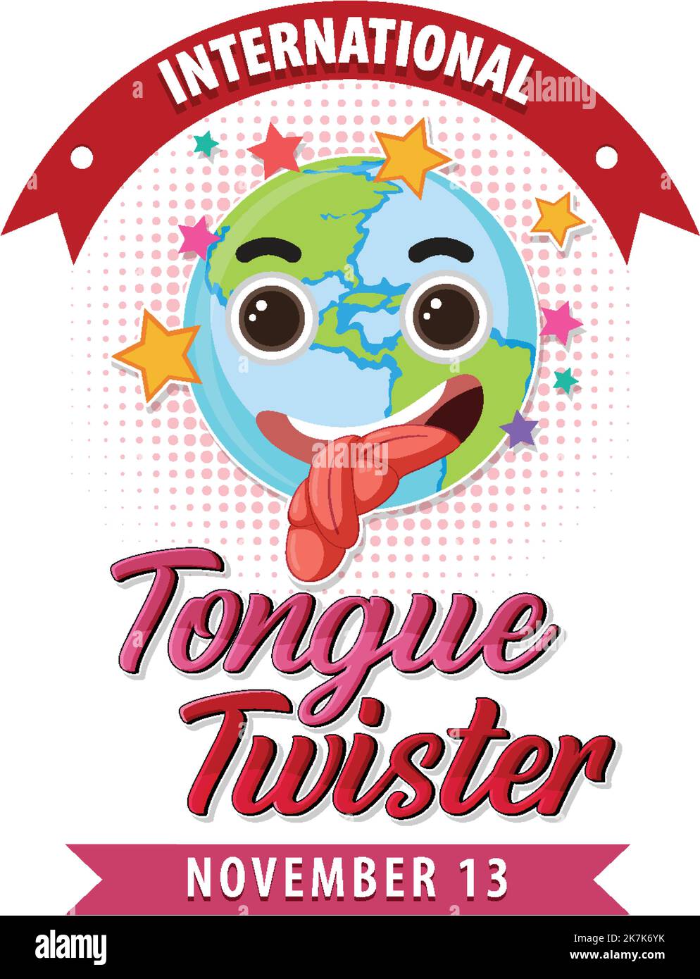 International tongue twister day logo design illustration Stock Vector ...
