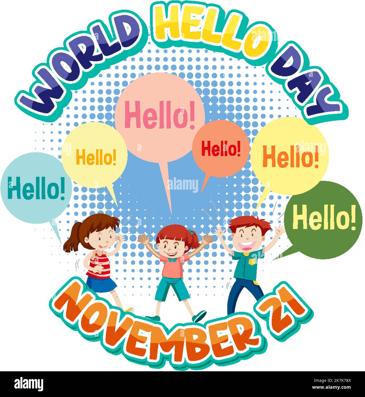 World hello day banner design illustration Stock Vector Image & Art - Alamy