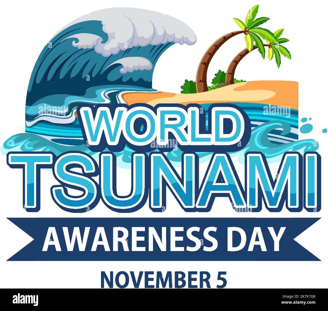 World Tsunami Awareness Day illustration Stock Vector Image & Art - Alamy