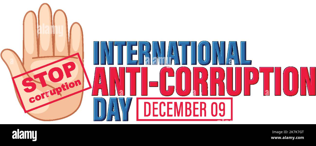 International Anti Corruption Day Poster Design illustration Stock ...