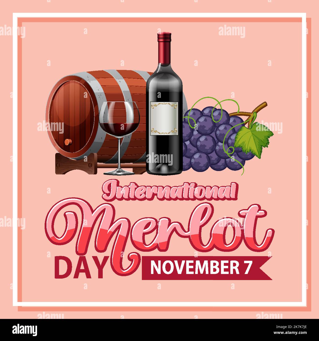 International merlot day poster design illustration Stock Vector Image ...