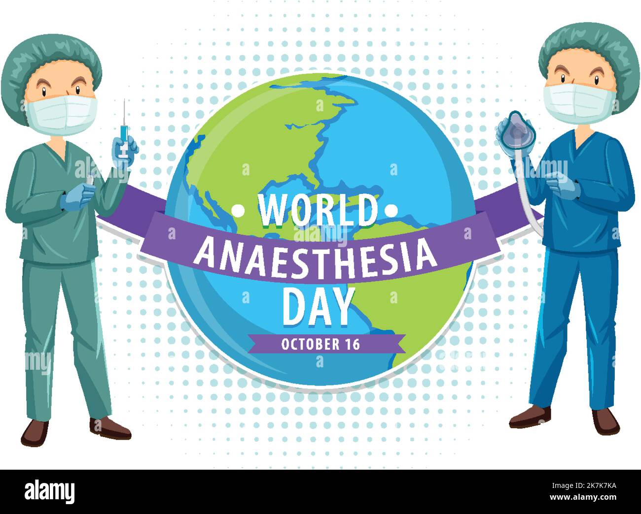World Anaesthesia Day Logo Design illustration Stock Vector Image & Art ...