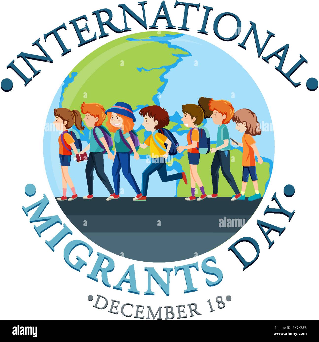 International Migrants Day Banner Design illustration Stock Vector ...