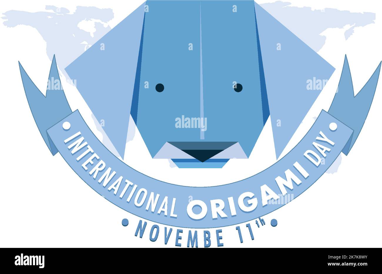 International Origami Day Logo Design illustration Stock Vector Image ...