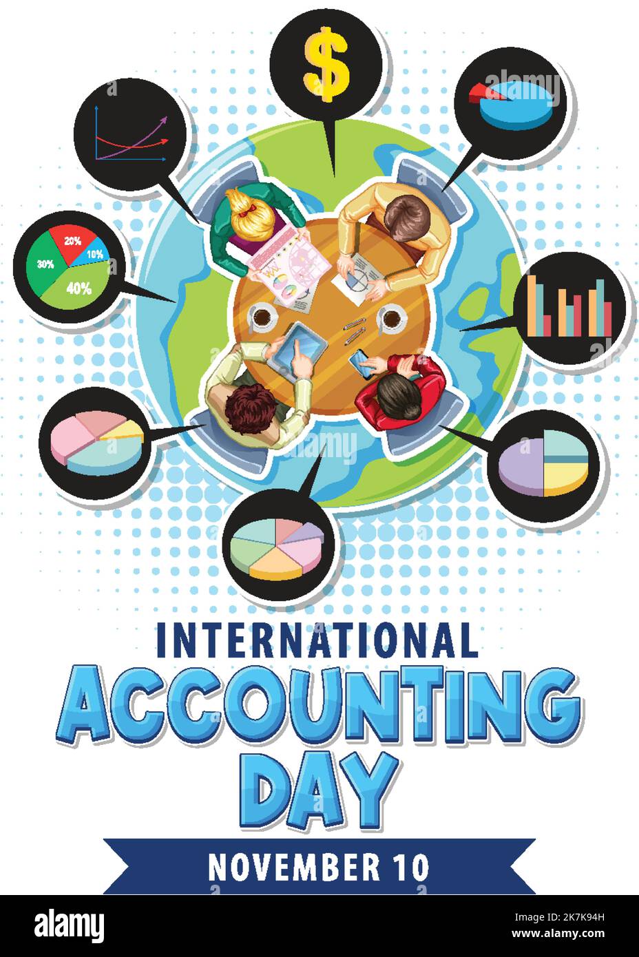 International Accounting Day Logo Design illustration Stock Vector ...