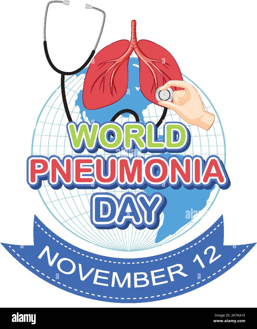 World Pneumonia Day Logo Design illustration Stock Vector Image & Art ...
