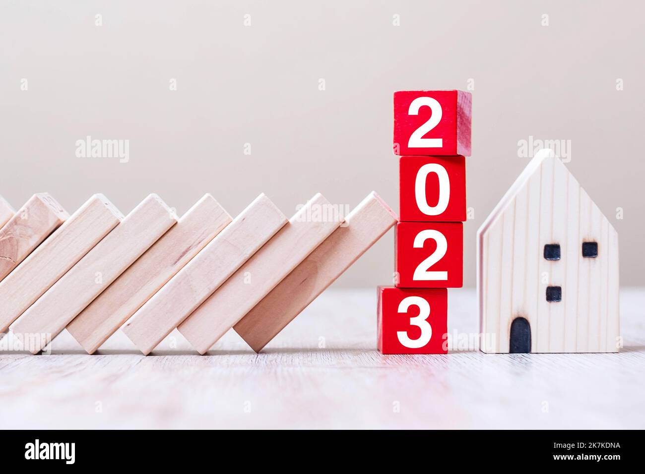 Red 2023 cube blocks stop falling blocks protect house miniature. fall ...
