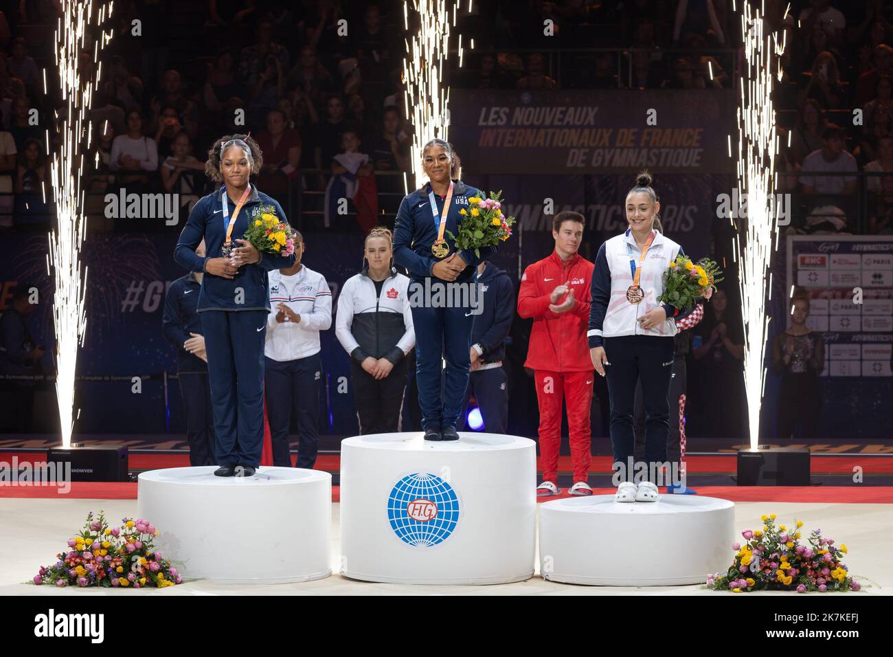 Mylene Deroche/IP3 - USA's Shilene Jones (silver), USA's Jordan Chiles ...