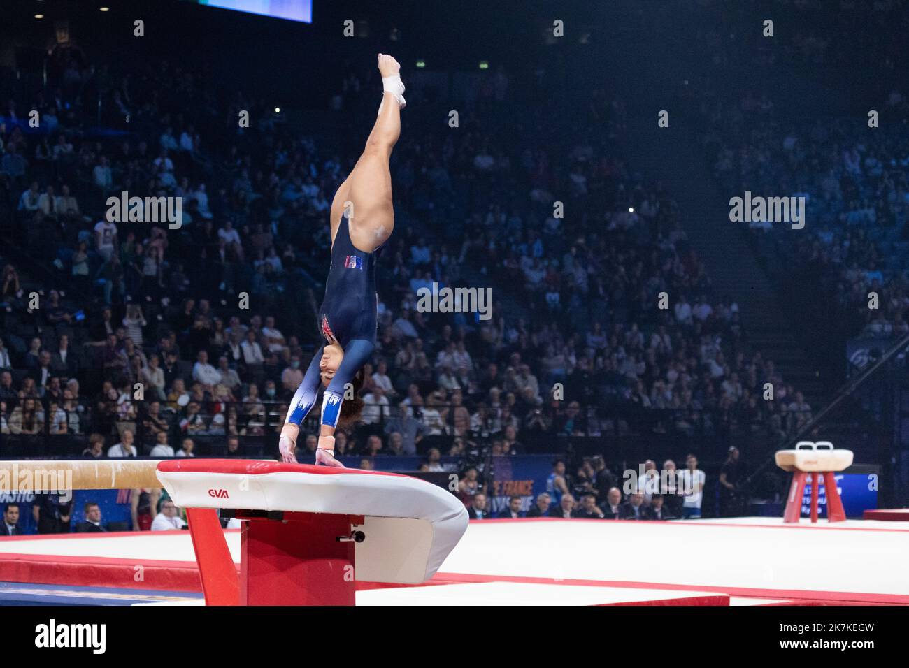 Mylene Deroche/IP3 - France's Coline Devillard competes in the artistic ...
