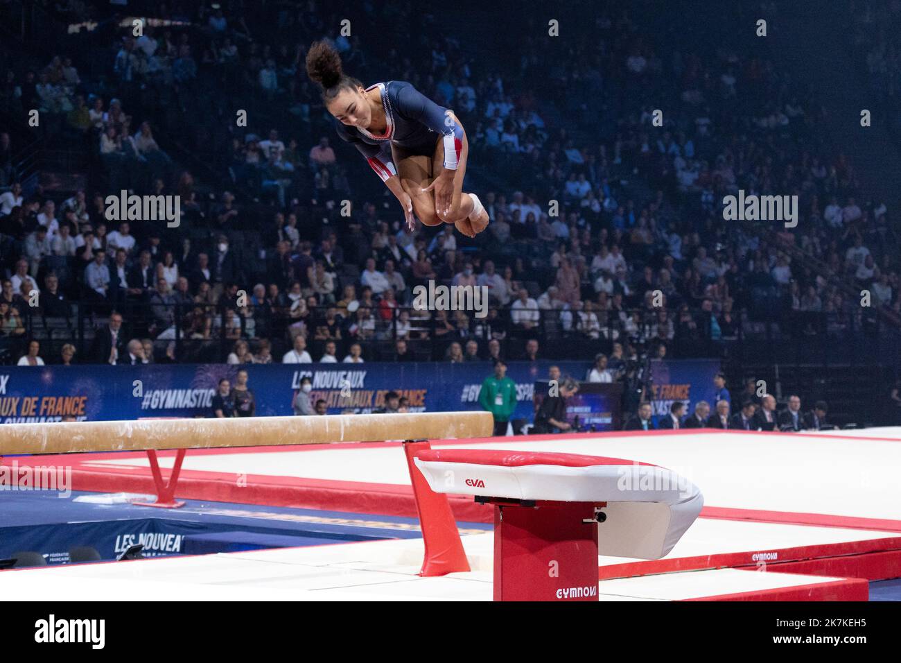 Mylene Deroche/IP3 - France's Coline Devillard competes in the artistic ...