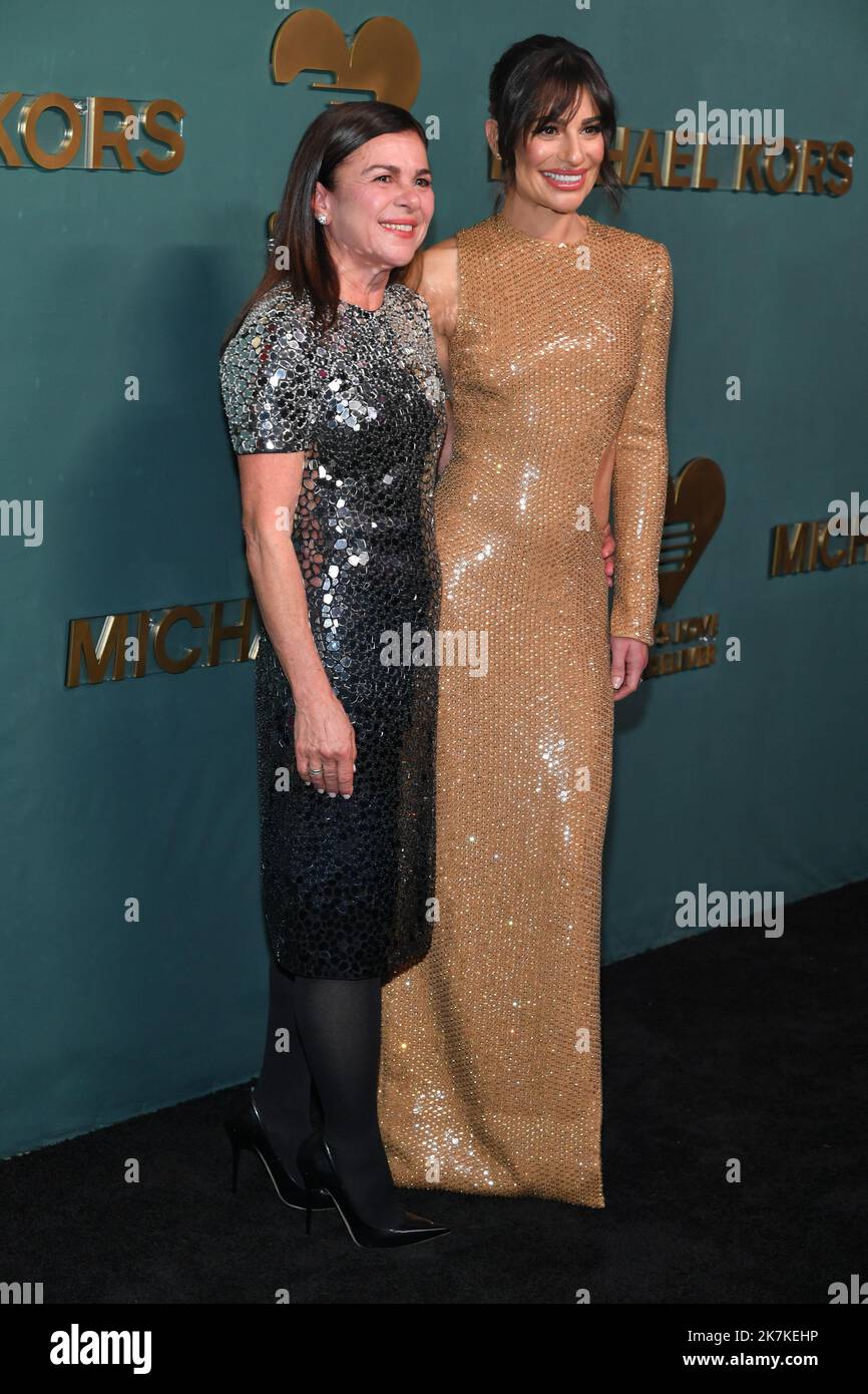 Lea Michele (r) and mother Edith Sarfati Stock Photo - Alamy
