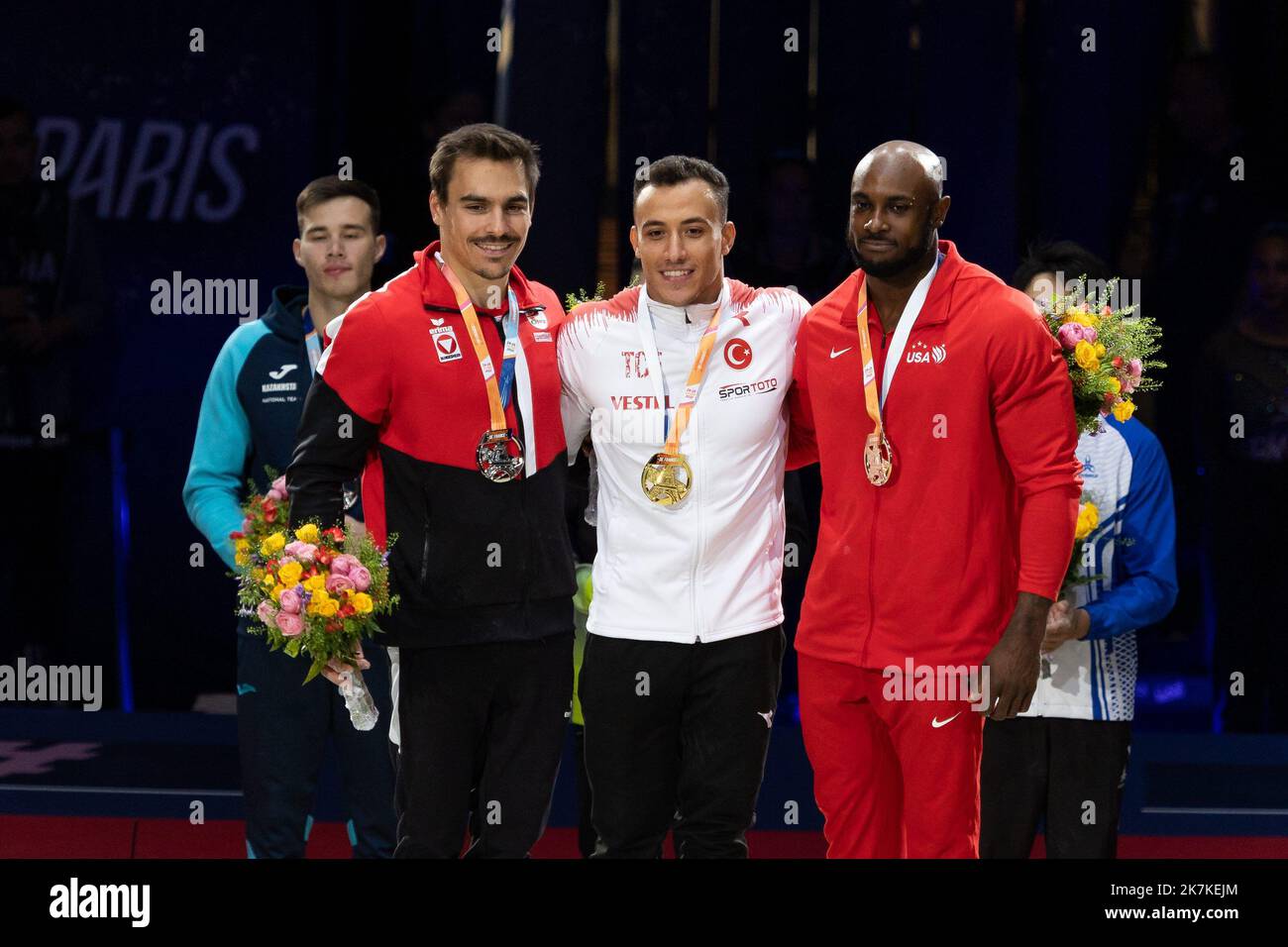 Mylene Deroche/IP3 - Turkey's Adem Asil (silver), Austria's Vinzenz ...