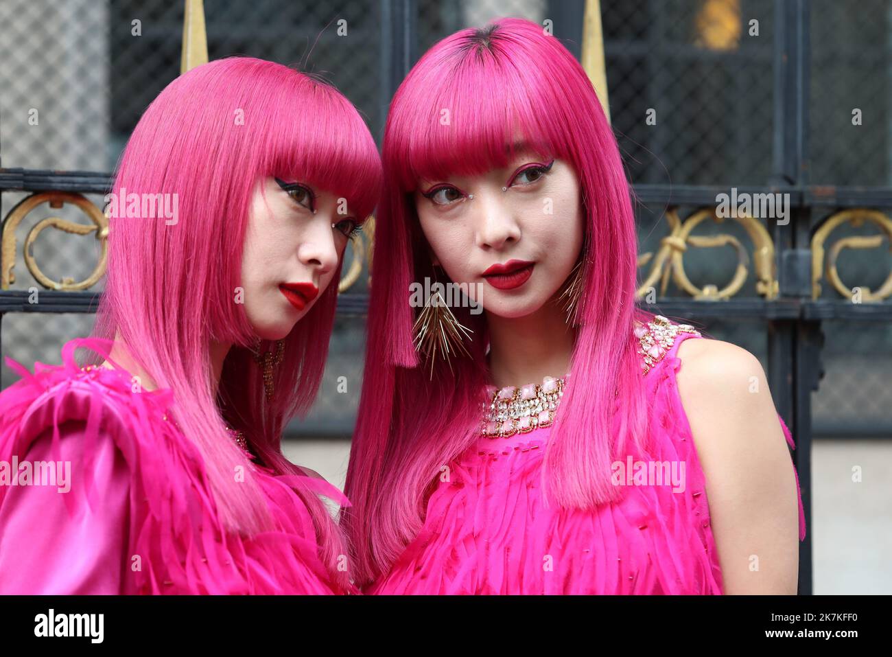 ©Pierre Teyssot/MAXPPP ; 2022 Paris Fashion Week S/S 23 Guests at Undercover. Paris, France on ...