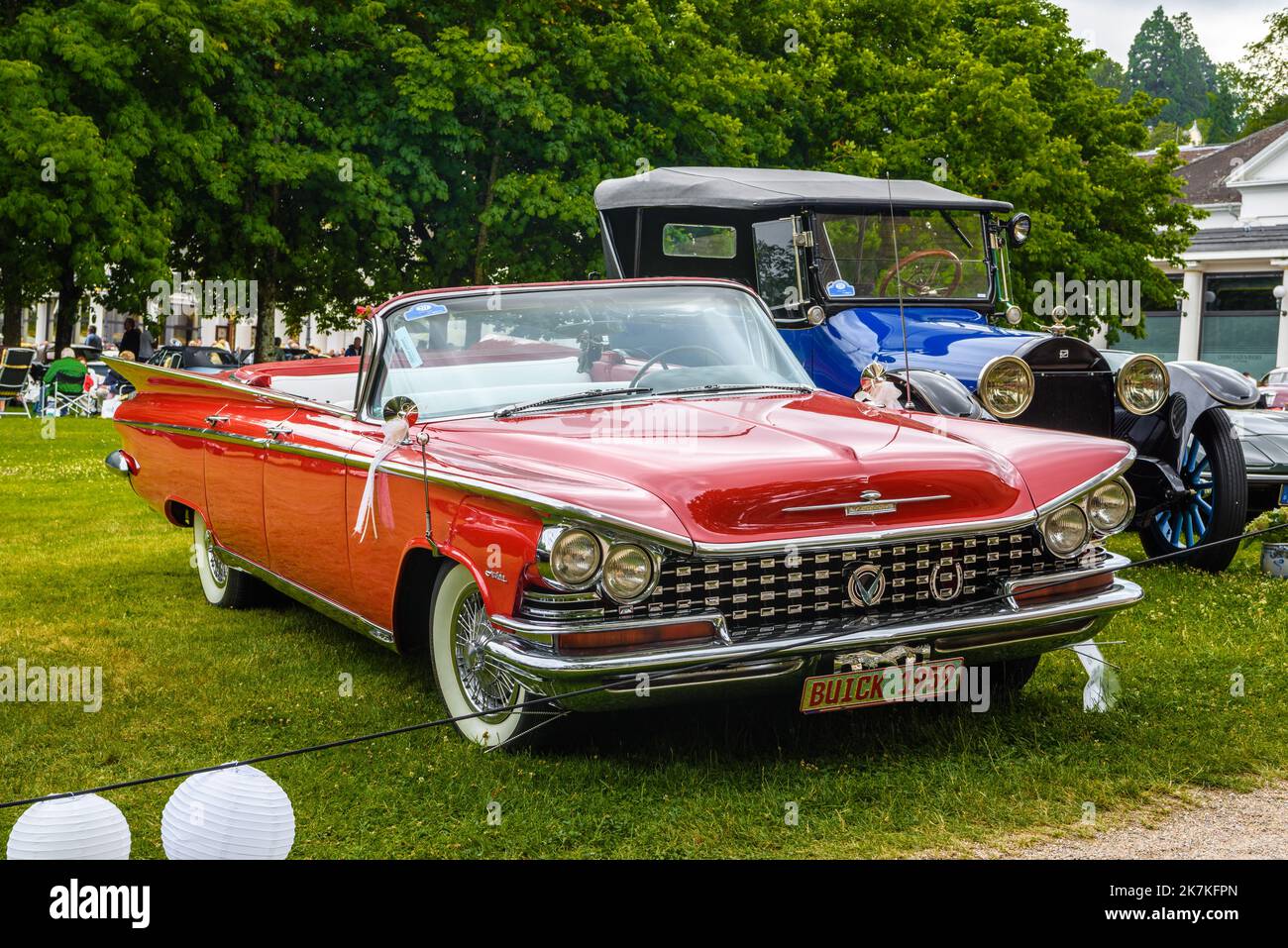 BADEN BADEN, GERMANY - JULY 2019: red BUICK INVICTA first generation ...