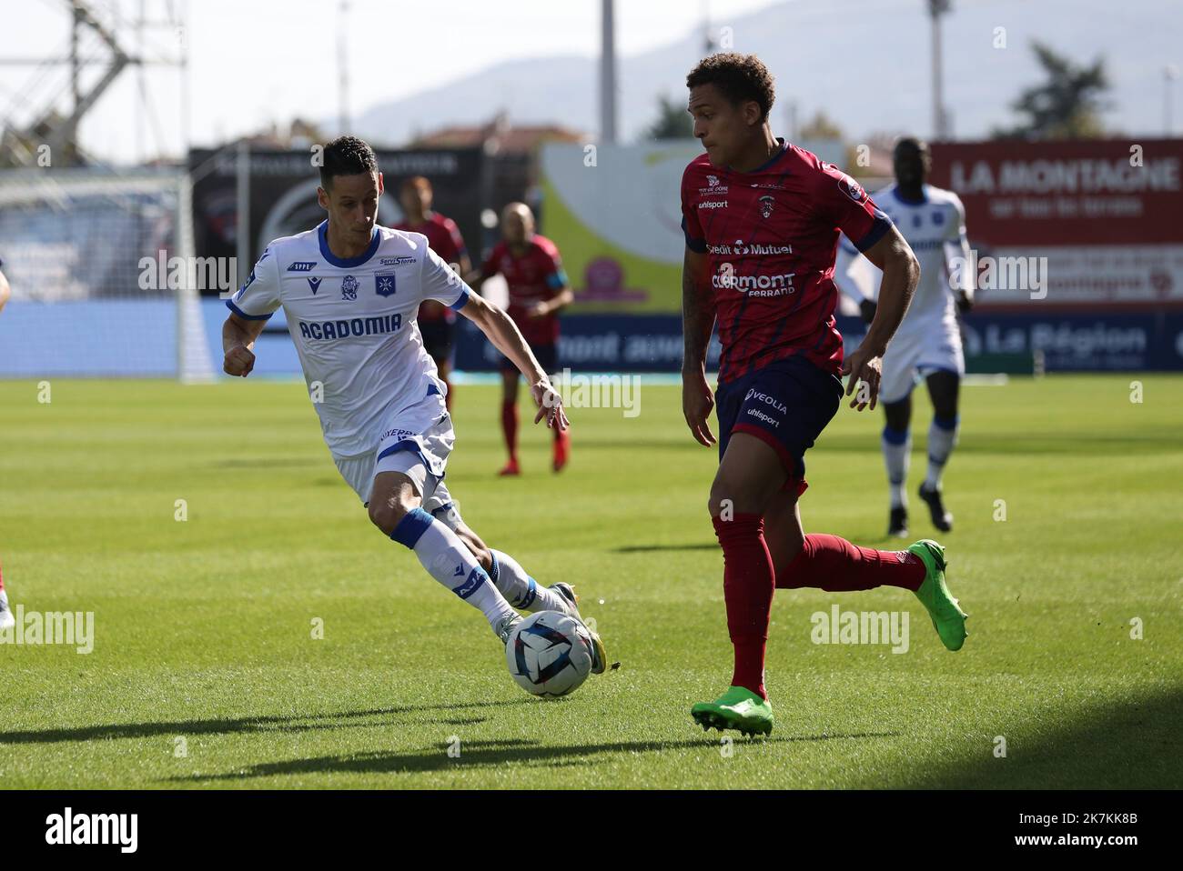 Thierry LARRET / MAXPPP. Football. Ligue 1 Uber Eats. Clermont Foot 63 vs AJ Auxerre. Stade ...