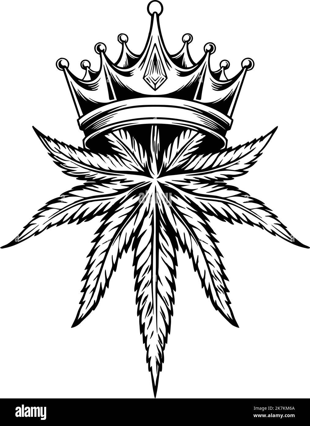 King Marijuana Logo Silhouette Crafts Vector illustrations for your ...