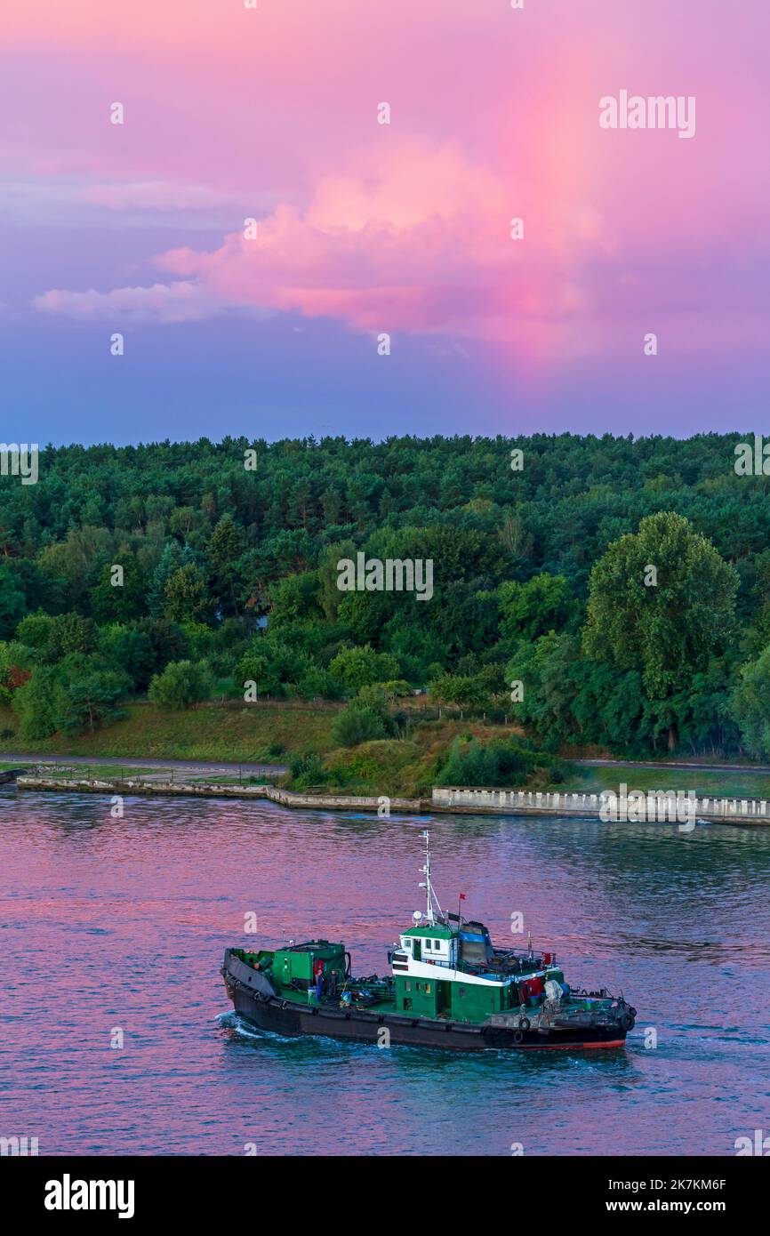 Sunrise over the Akmena-Dane River, Klaipeda, Eponymous County ...