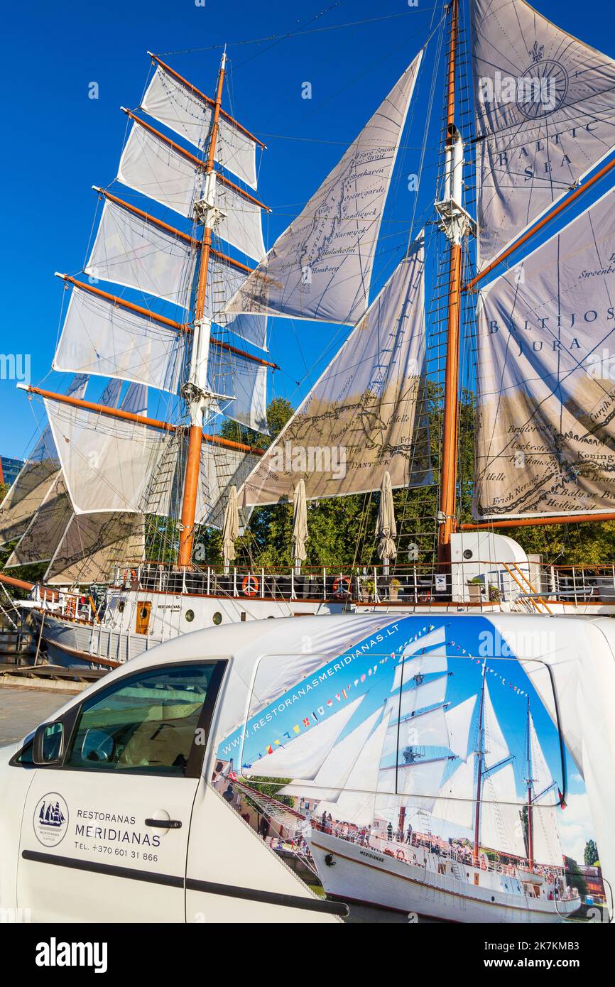Sailing ship Meridian, Dane River, Klaipeda, Eponymous County ...