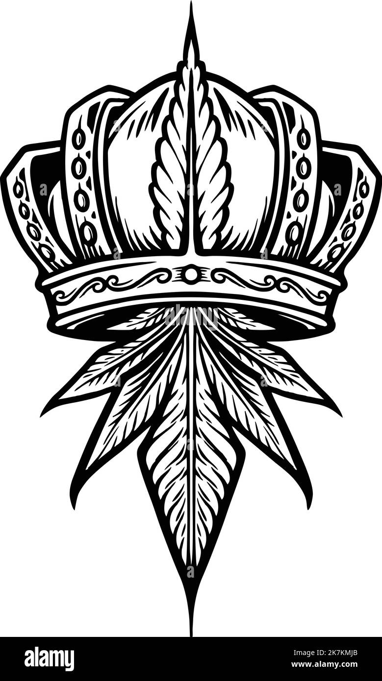 King Cannabis Logo Weed Illustrations Vector illustrations for your ...