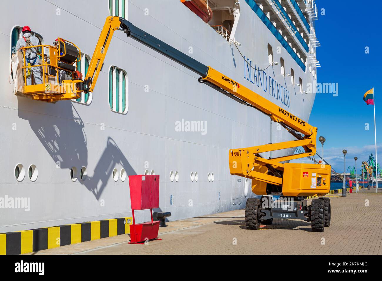 Painting,Cruise shipKlaipeda, Eponymous County, Lithuania Stock Photo ...