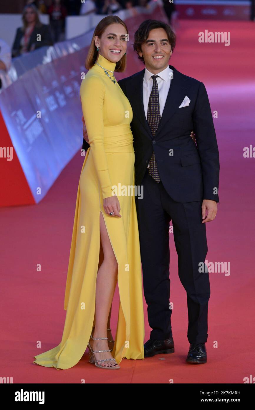 Rome, Italy. 17th Oct, 2022. Miriam Leone (l) and Paolo Carullo (r ...