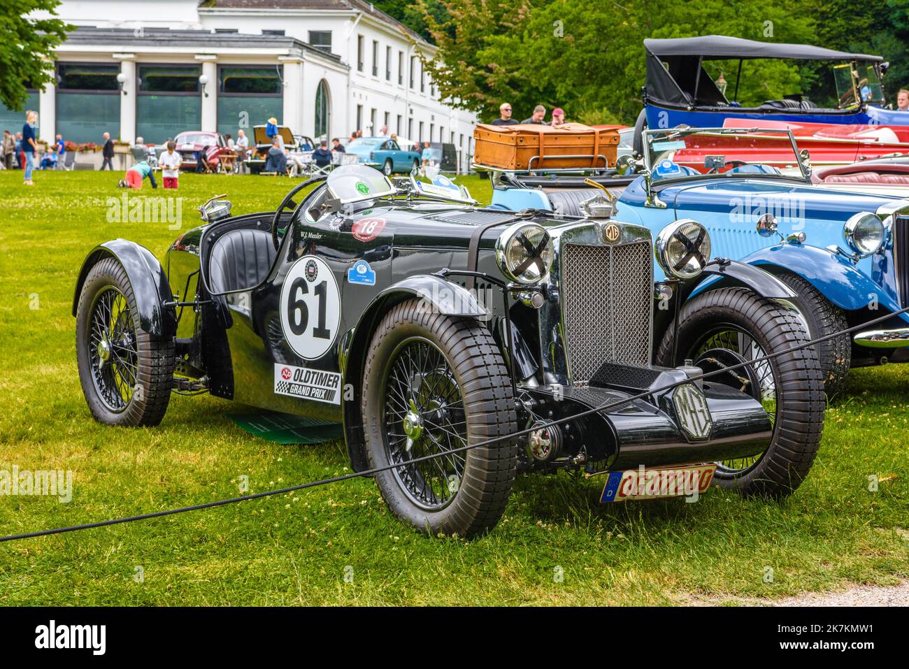 BADEN BADEN, GERMANY - JULY 2019: black MORRIS MG J-TYPE J4 MIDGET ...