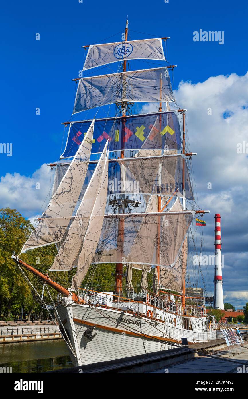 Sailing ship Meridian, Dane River, Klaipeda, Eponymous County ...