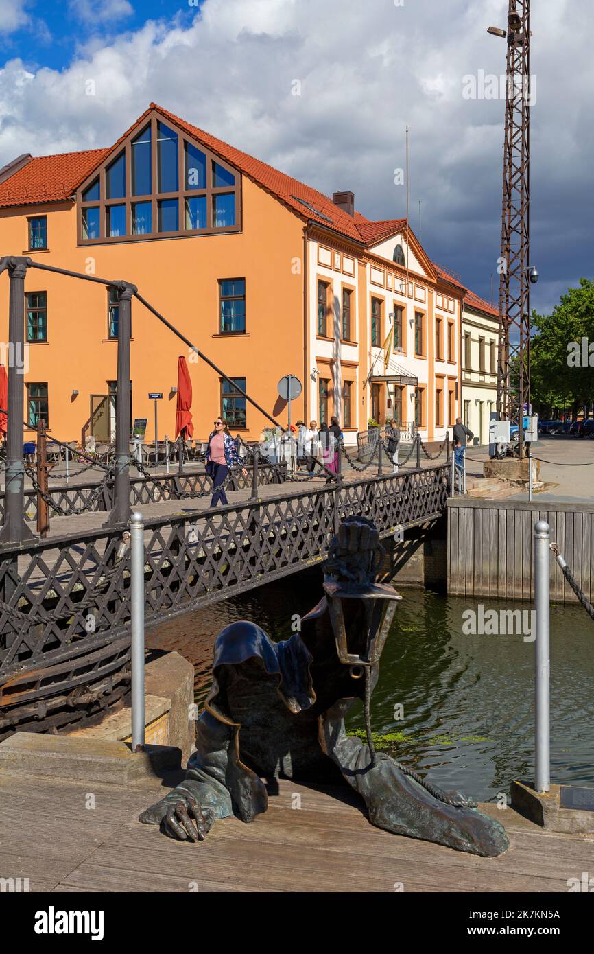 Swing Bridge, Dane River, Klaipeda, Eponymous County, Lithuania Stock ...