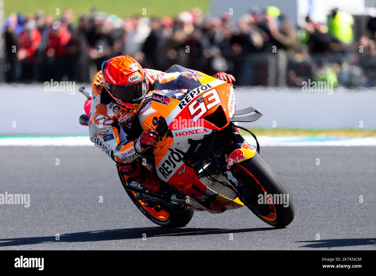 Phillip Island, Australia, 16 October, 2022. Marc Marquez of Spain on the Repsol Honda Team ...