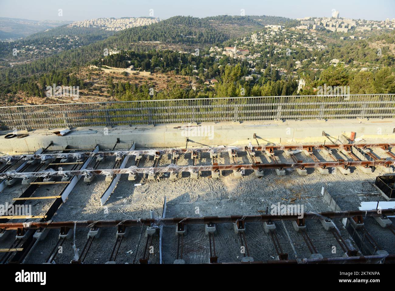 Jerusalem, Israel. August 2022. Construction of the Extension of the ...