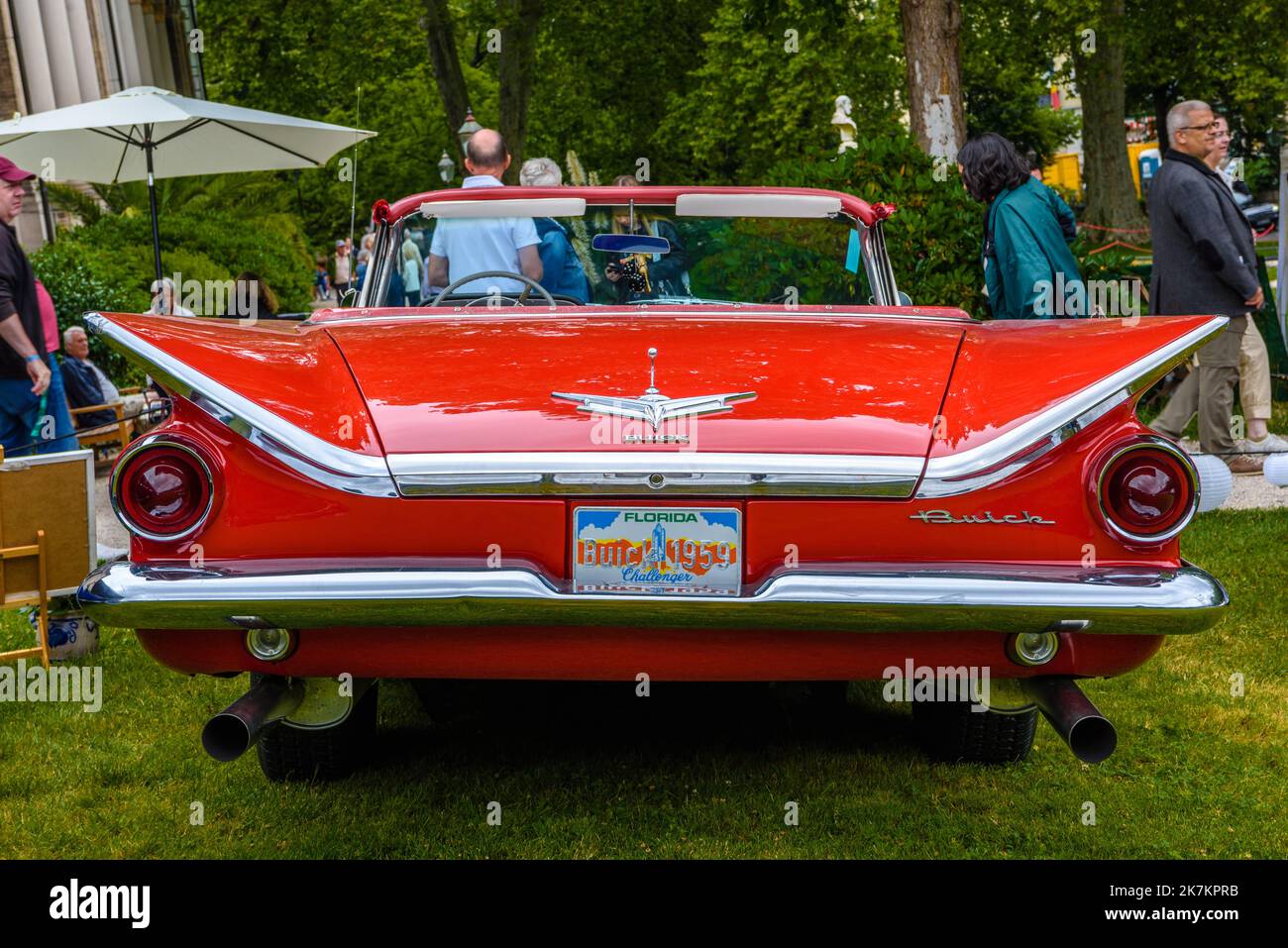 BADEN BADEN, GERMANY - JULY 2019: red BUICK INVICTA first generation ...