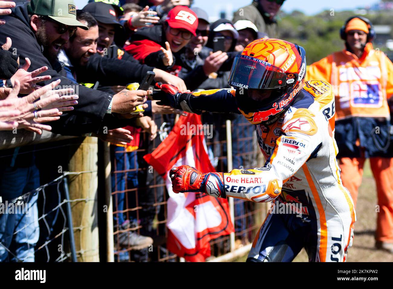 Phillip Island, Australia, 16 October, 2022. Marc Marquez of Spain on the Repsol Honda Team ...