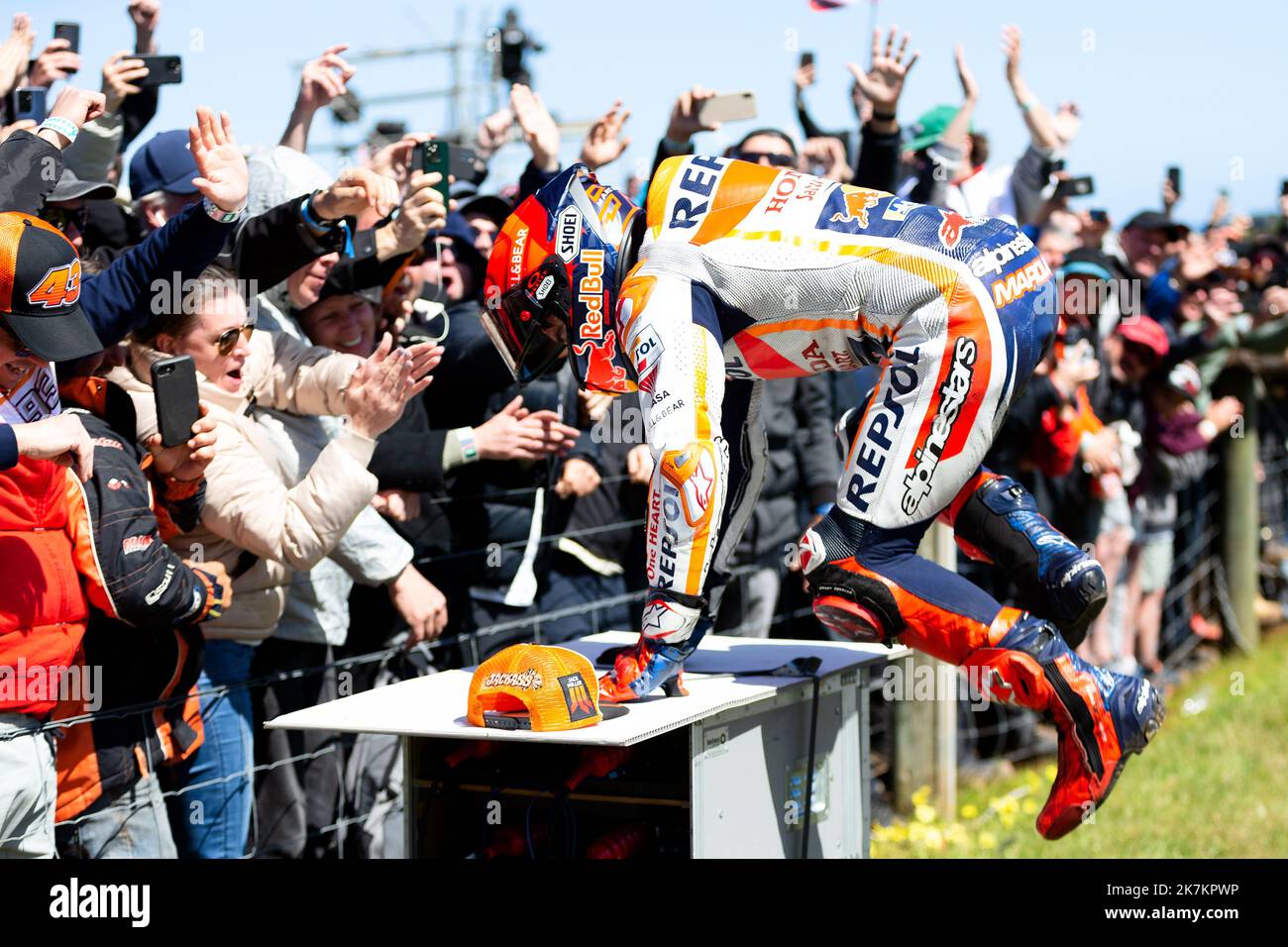 Phillip Island, Australia, 16 October, 2022. Marc Marquez of Spain on the Repsol Honda Team ...