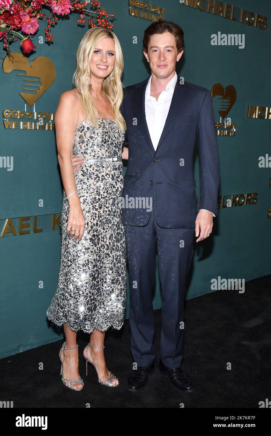 (L-R) Nicky Hilton Rothschild and James Rothschild attend the Golden ...