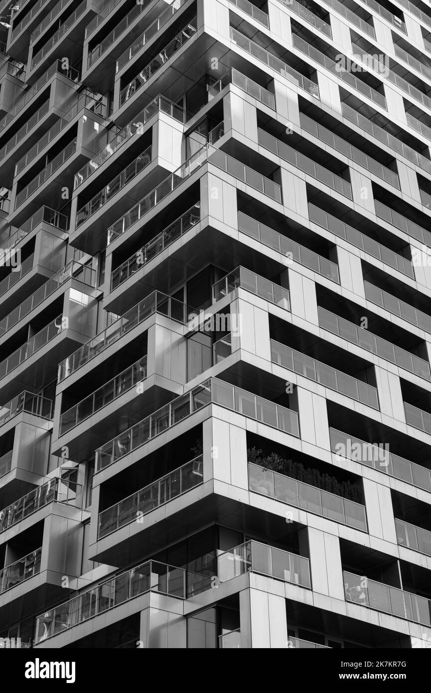 Modern architecture fragment steel Black and White Stock Photos ...