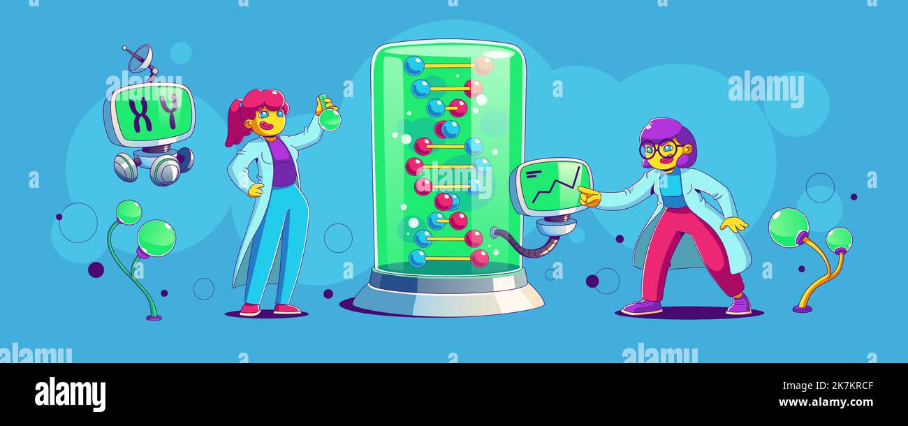 Biotechnology science research, genetic experiments, genome analysis ...