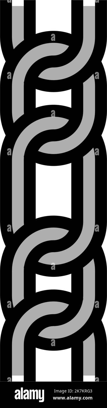 long and short chain color icon vector illustration Stock Vector Image ...